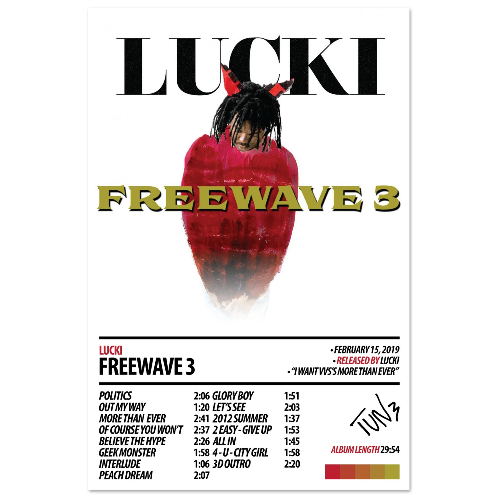 LUCKI Album Poster | Freewave 3 – HYUU Art