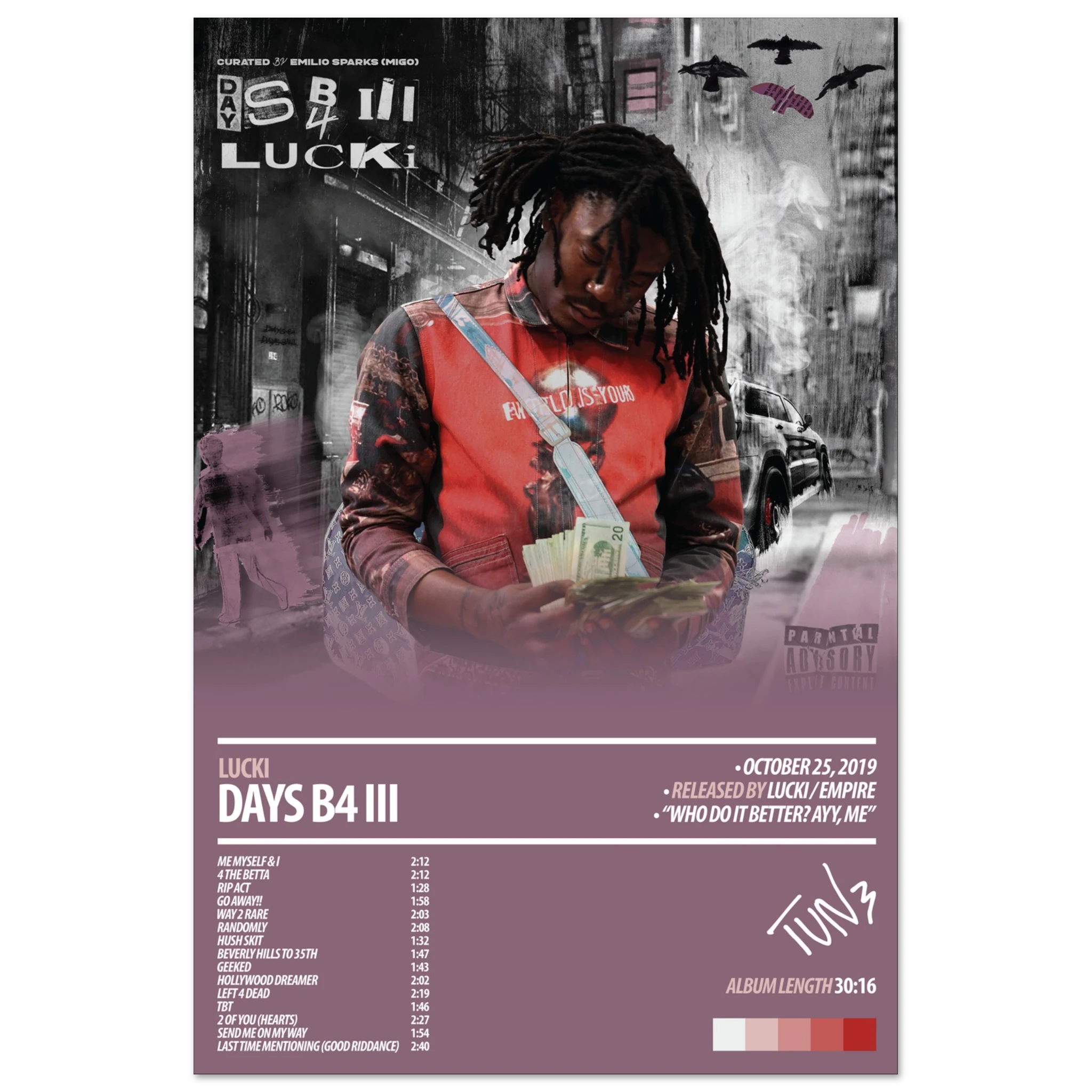 LUCKI Album Poster | Days B4 III – HYUU Art